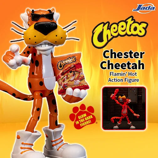 IN STOCK! Cheetos Chester Cheetah Flamin' Hot Glow-in-the-Dark 6-Inch ...
