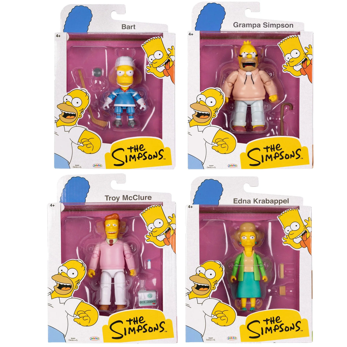( Pre Order ) The Simpsons Wave 5 Set of 4 5 inch Action Figures ...